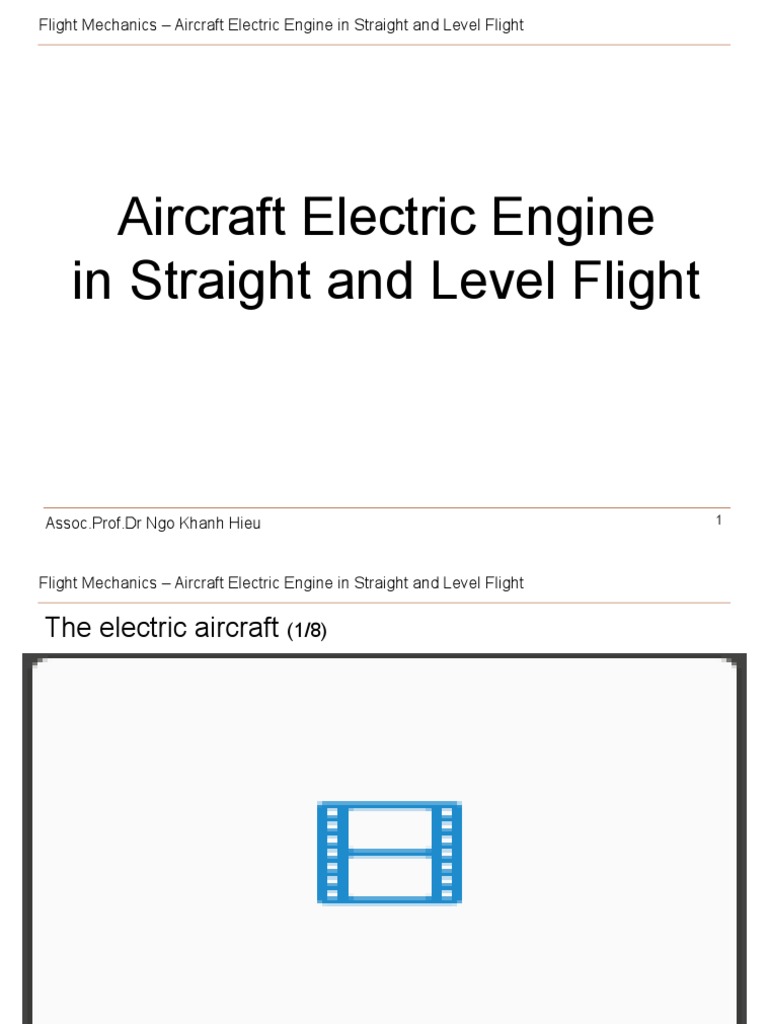 Lecture 05 Aircraft Electric Engine in Straight Level Flight | PDF ...