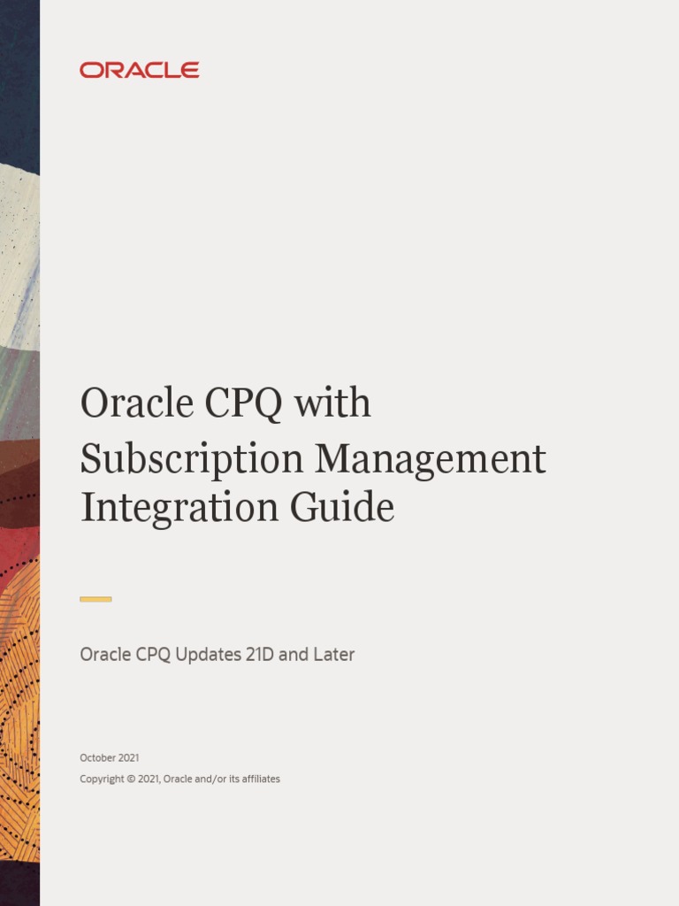 CPQ SubMgmt Integration | PDF | Subscription Business Model | Cloud Computing