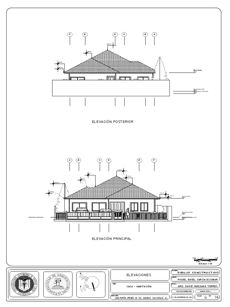 CasaHabitacin1pisoproyectoejecutivo-04 ELEV | PDF