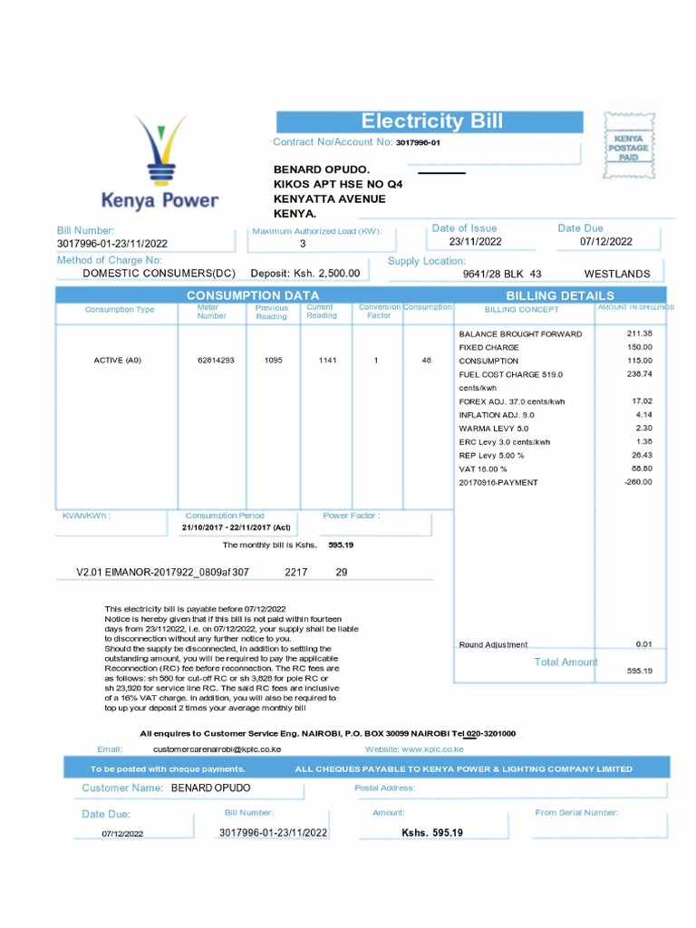 Kenya Utility Bill 20230119 18.09.30 | PDF
