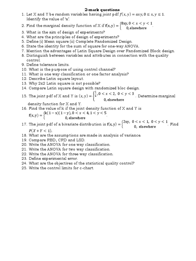 2-Mark Questions | PDF