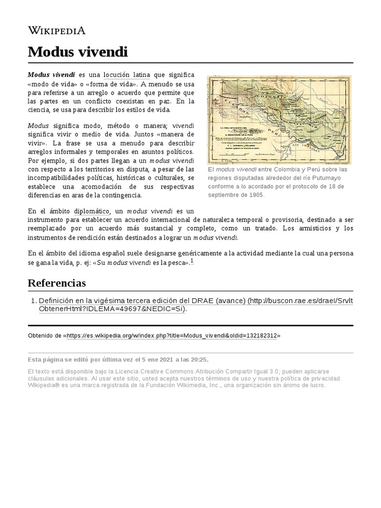 Modus Vivendi | PDF | Política | Historia