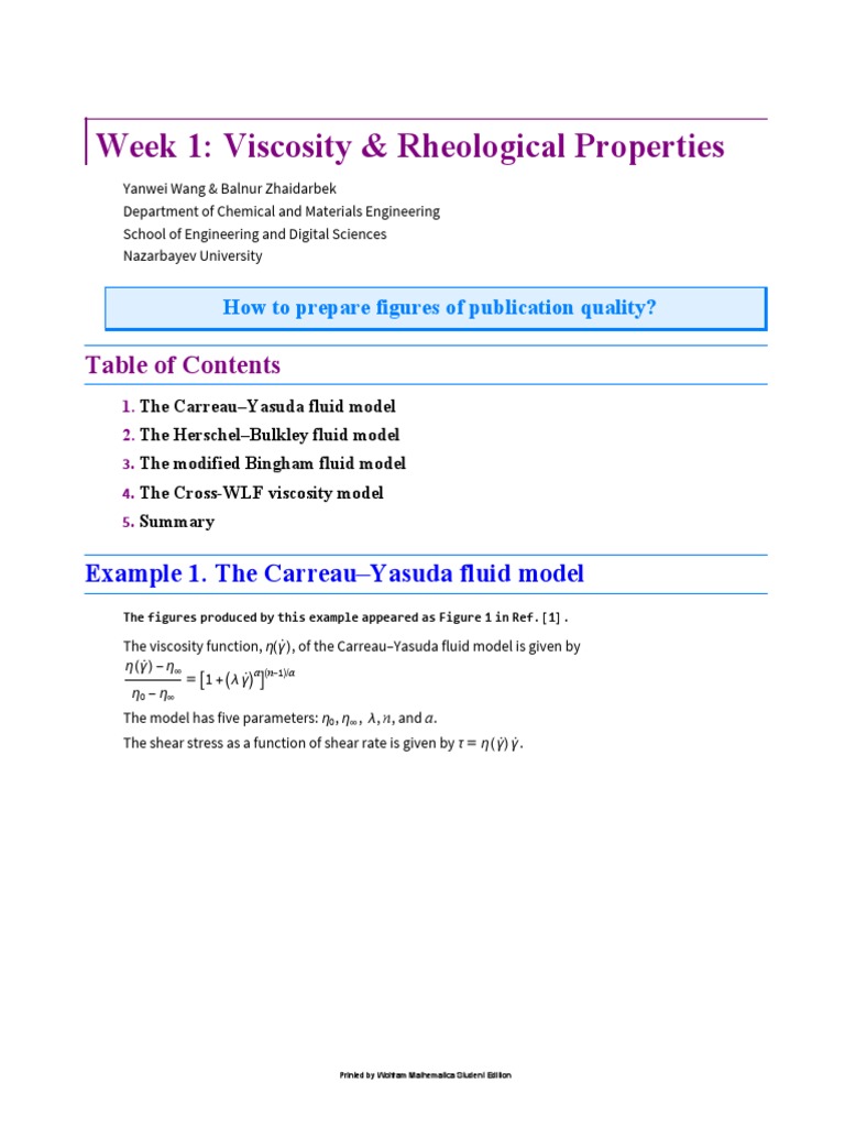 Week 1 Viscosity and Rheological Properties | PDF | Viscosity | Shear ...