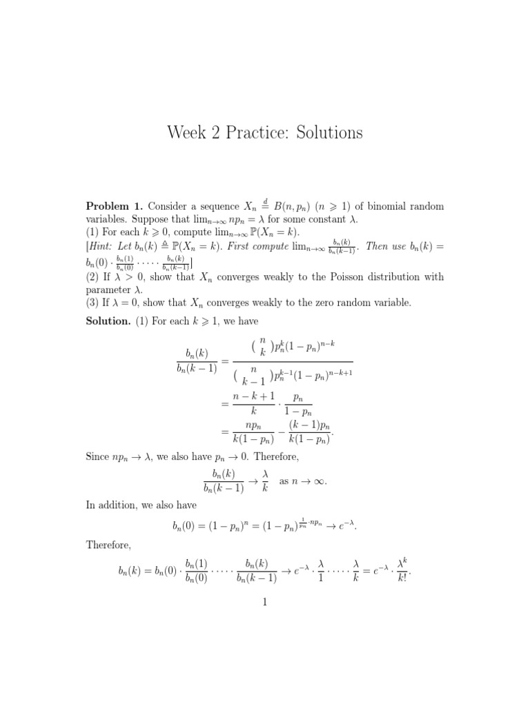 Convergence of Binomial and Geometric Random Variables to Poisson and ...