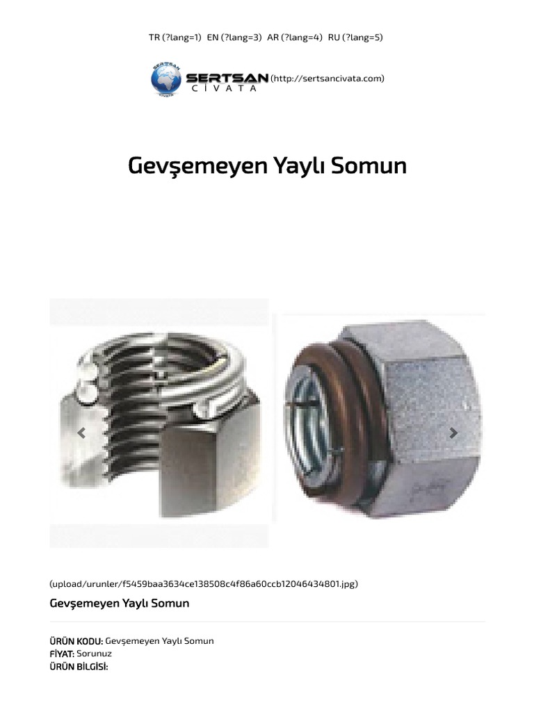 Gevşemeyen Yaylı Somun | PDF