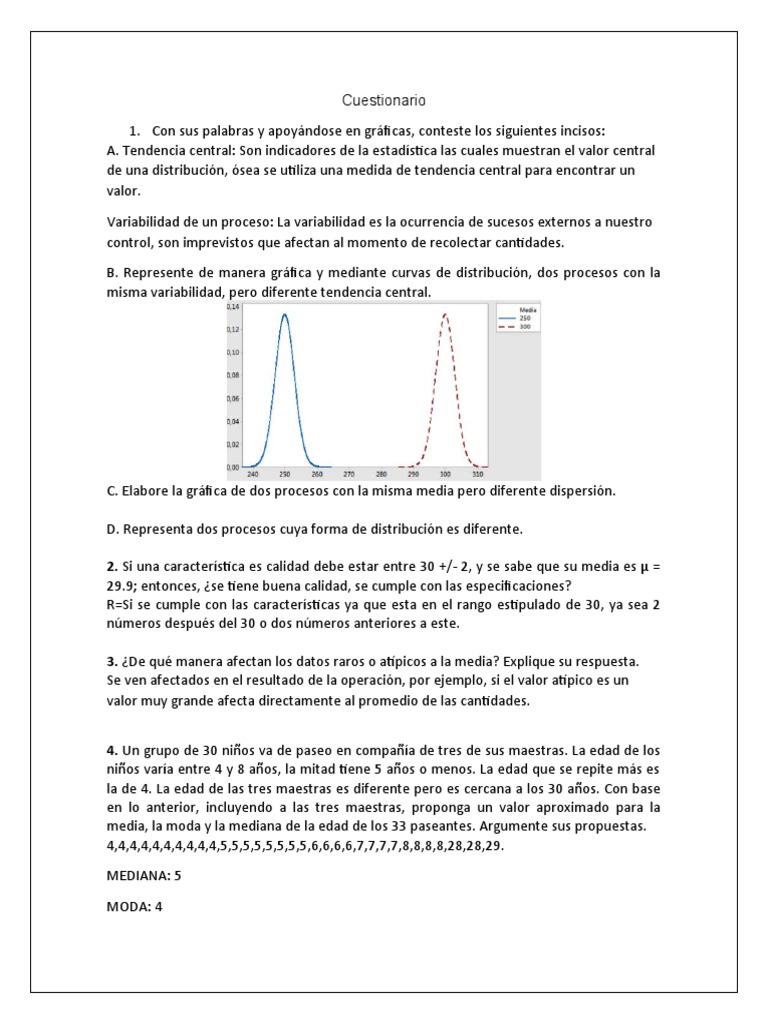 Cuestionario Cap 2 | Descargar gratis PDF | Desviación Estándar | Histograma