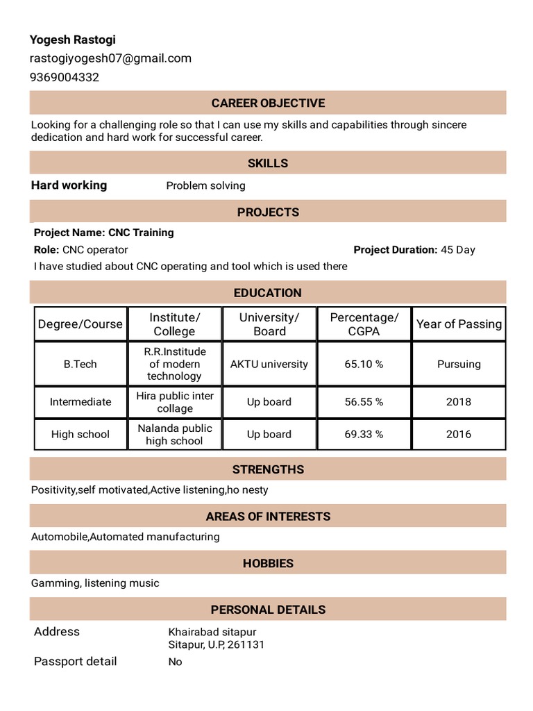 Resume - Yogesh Rastogi - Format7 | PDF
