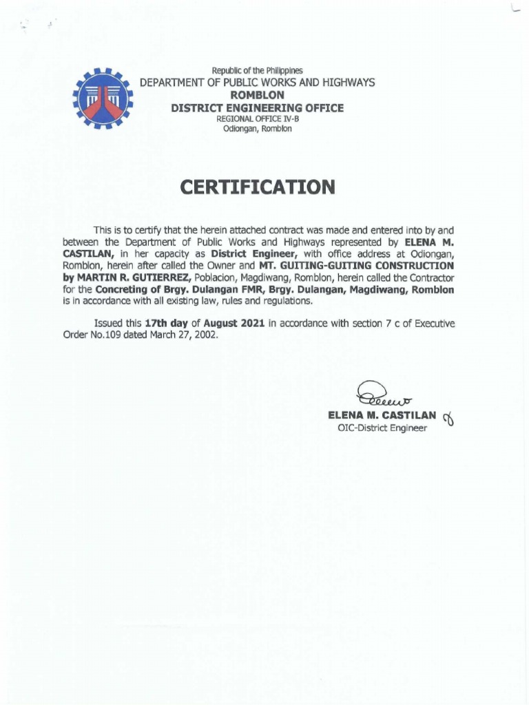 21eh0103 - Brgy. Dulangan, Magdiwang, Romblon | PDF