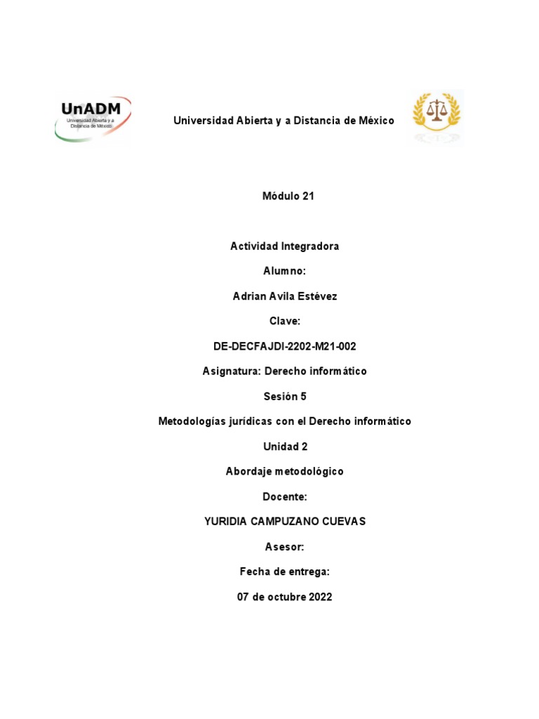 M21 JD1 U2 S5 Adae | PDF | Teoría | Método científico