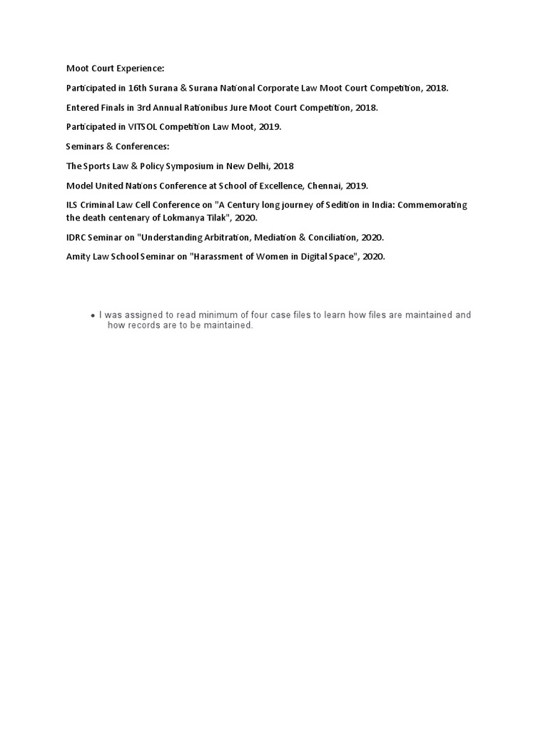 Moot Court Experience | PDF