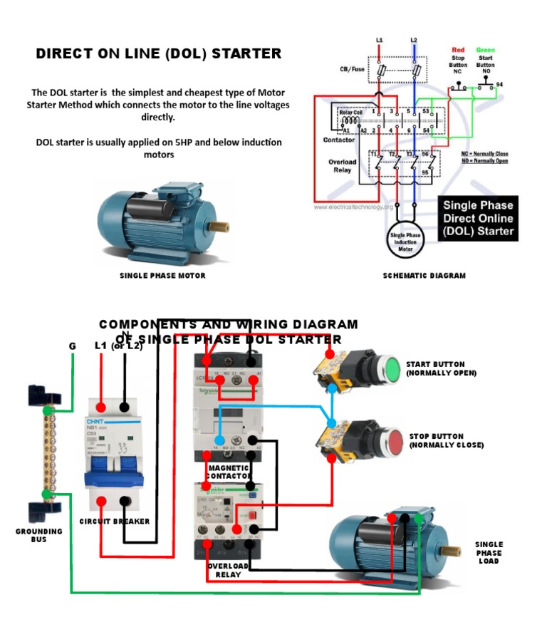 Single Phase DOL Starter Wiring Guide | PDF