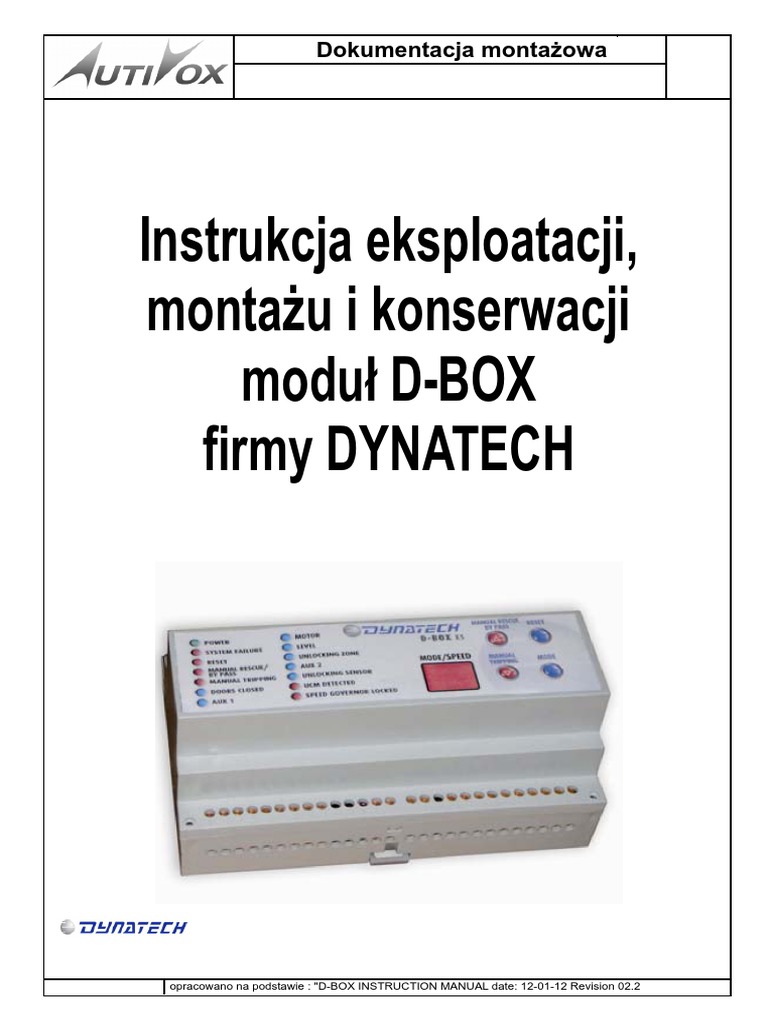DYNATECH DTR D-BOX Dynatech PL | PDF
