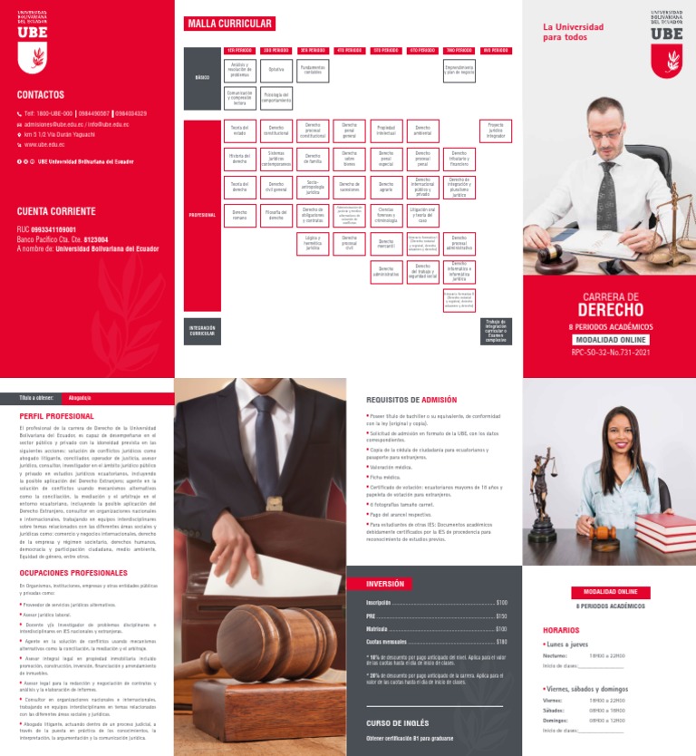 1689estriptico Derecho Ube 2 1 | PDF | Ecuador | Principios éticos