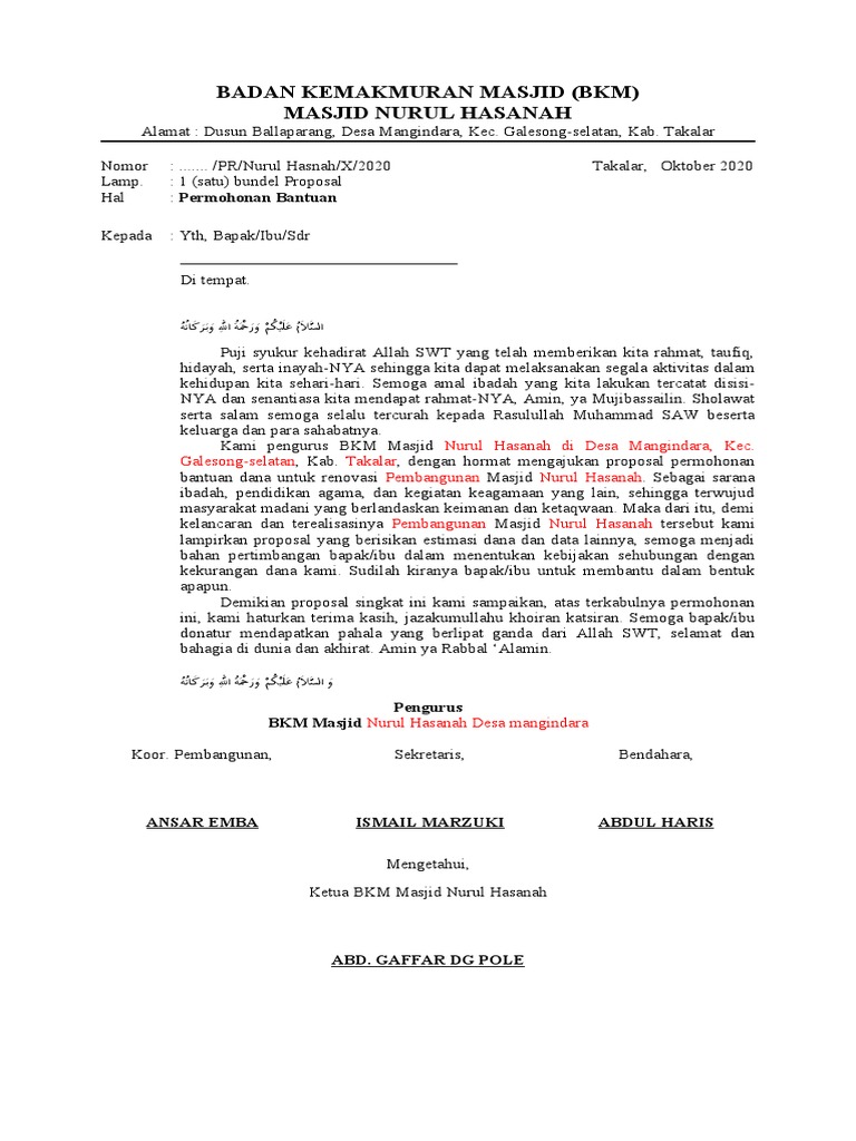 Badan Kemakmuran Masjid | PDF