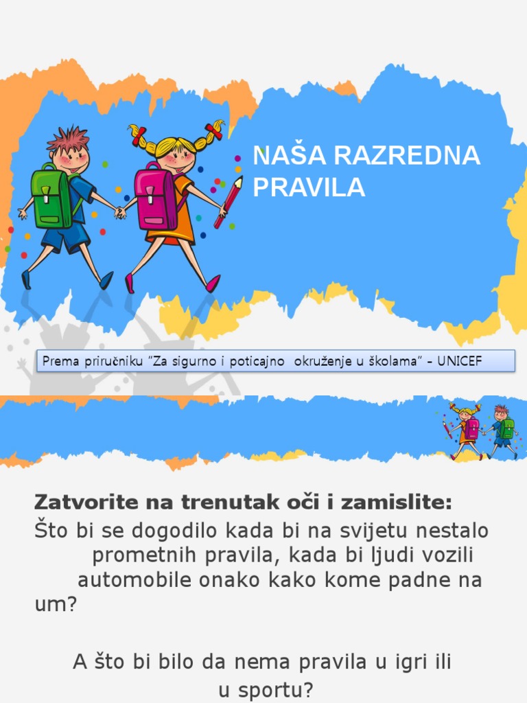 Pravila-ponasanja-u-razredu 1 r | PDF