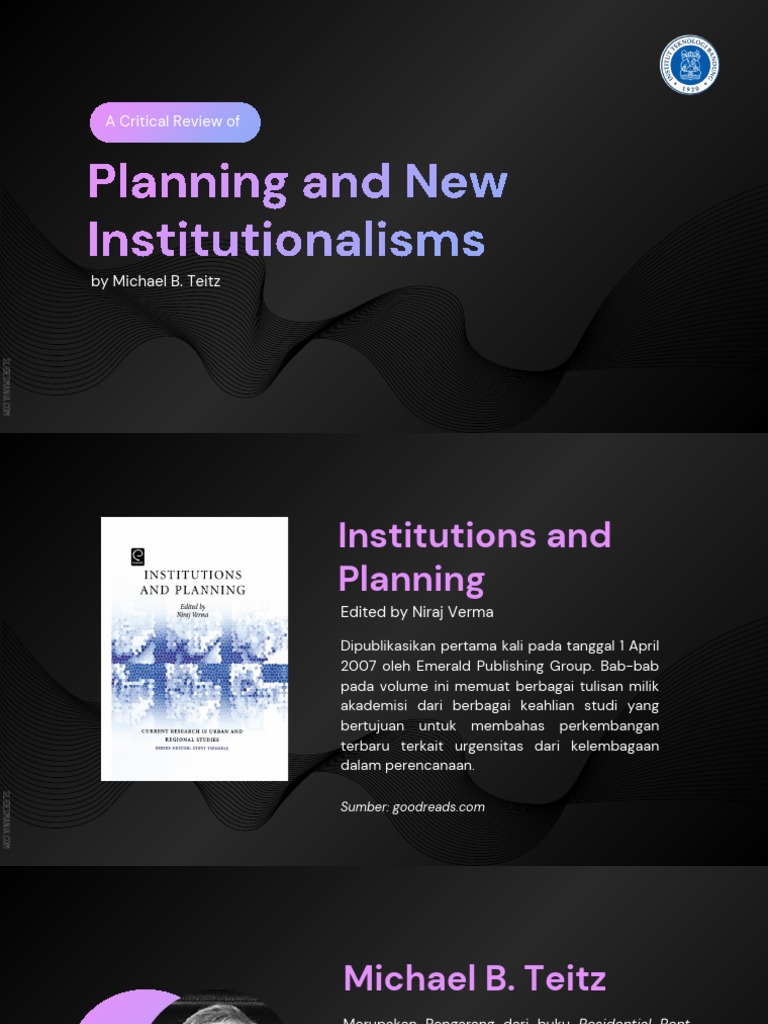 Teori Perencanaan dan New Institutionalism | PDF