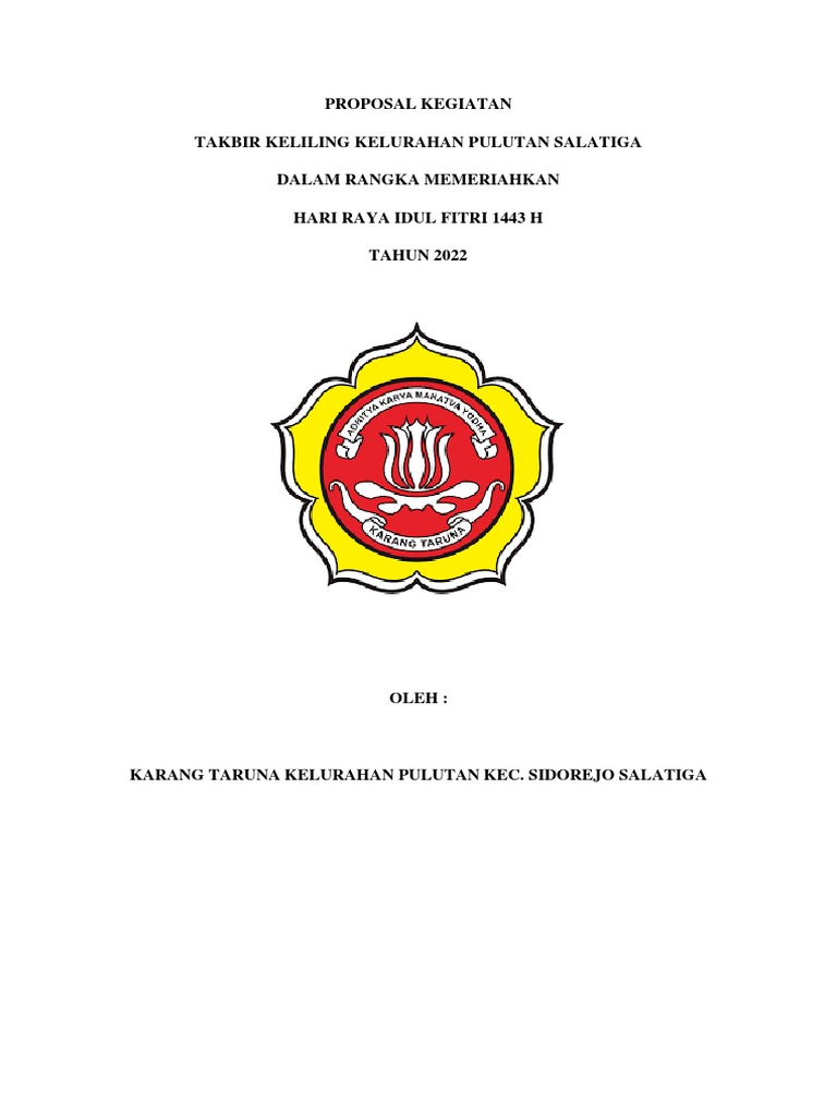 Proposal Takbir Keliling | PDF