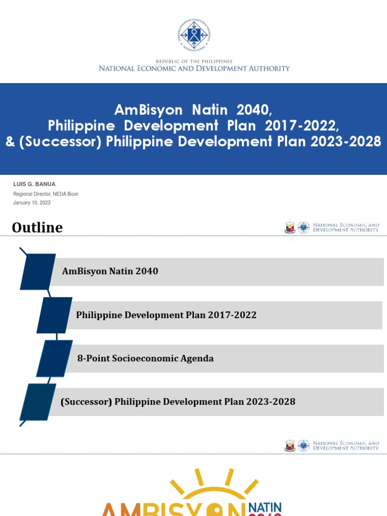 Ambisyon Natin and Philippine Development Plan | PDF | Sustainability ...