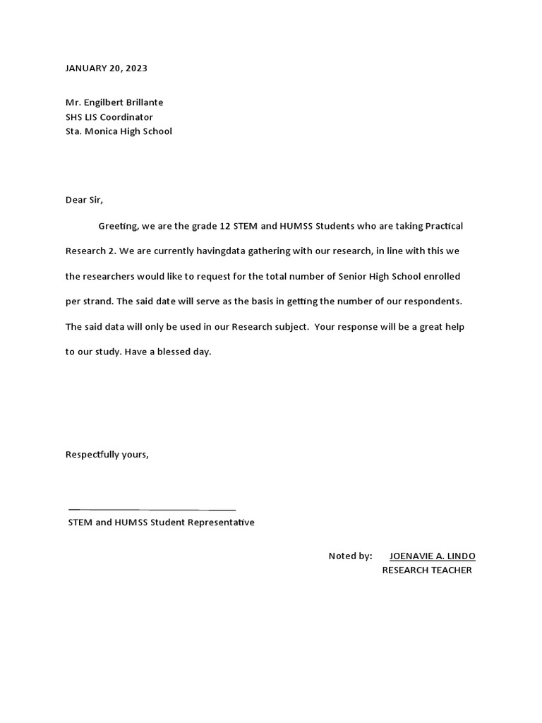 Request Letter | PDF