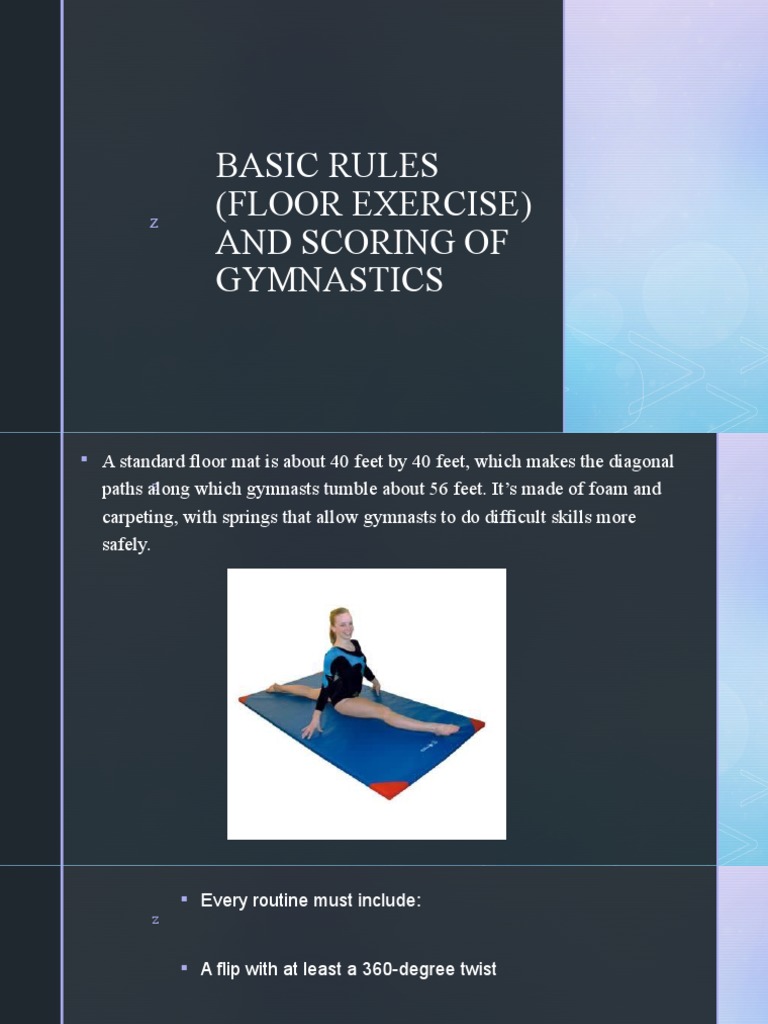 Basic Rules Floor Exercise And Scoring Pdf Gymnastics Entertainment