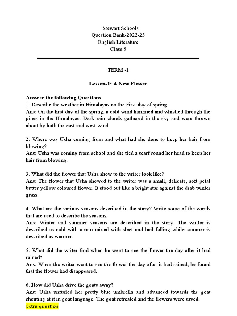 STD 5 Literature Question Bank | PDF | Dr. Jekyll And Mr. Hyde ...