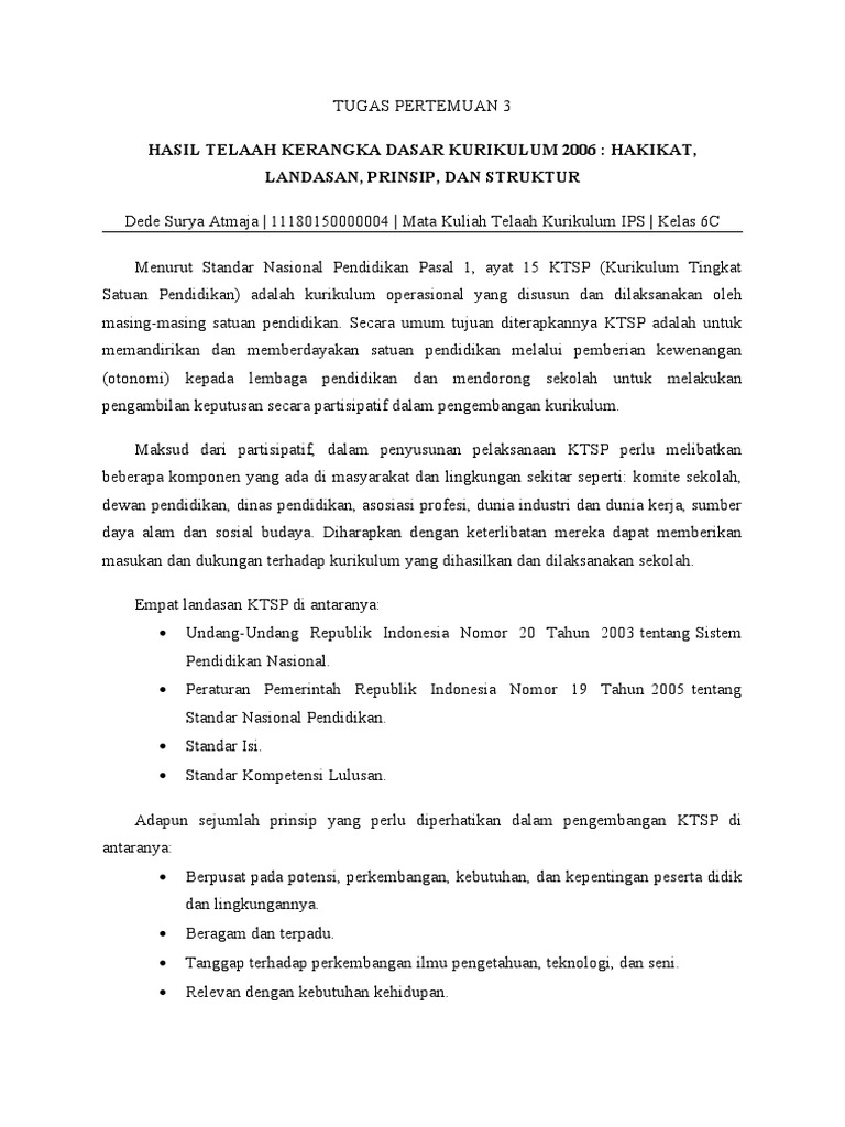 (TELAAH) - Tugas Pertemuan 3 - Dede Surya Atmaja - 11180150000004 | PDF | Karier & Perkembangan ...