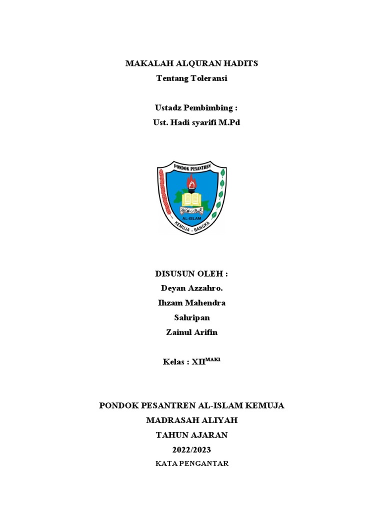 Toleransi dalam Islam: Panduan Praktis | PDF | Filsafat | Agama ...