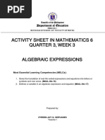 Math6 Q2 Module1 | PDF | Ratio | Mathematics