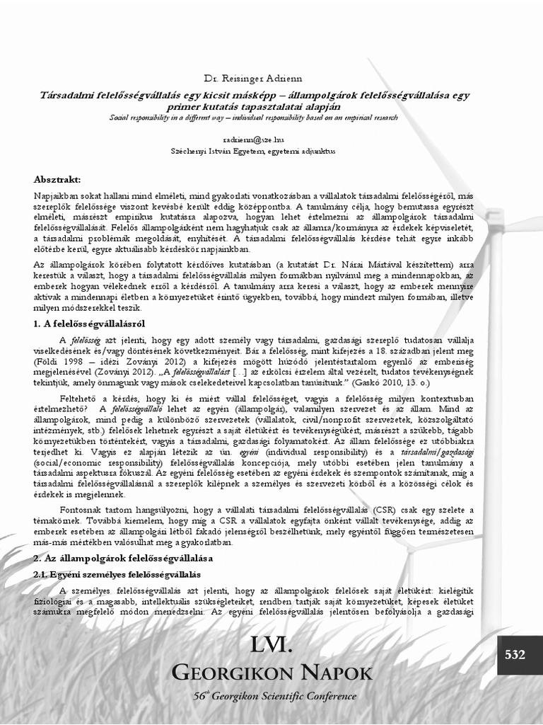 Dr. Reisinger Adrienn, Társadalmi Felelősségvállalás Egy Kicsit Másképp ...
