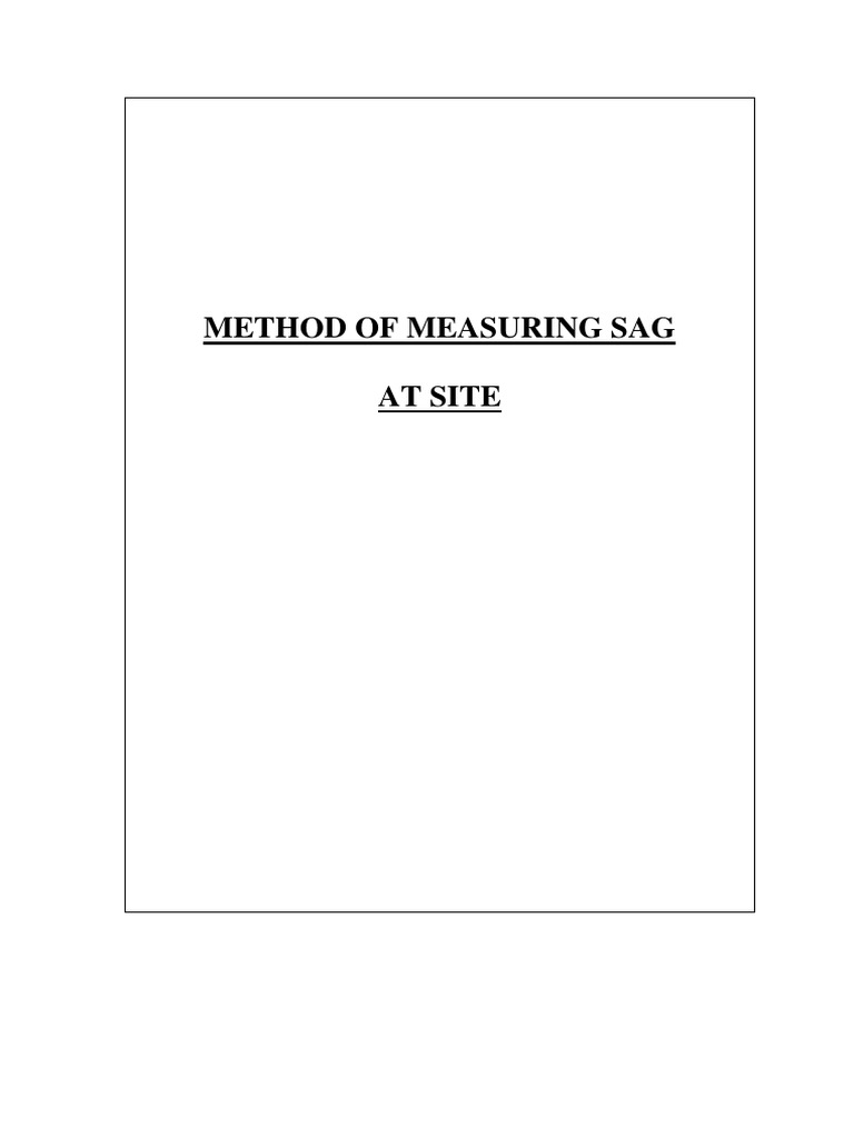 Method of Measuring Sag | PDF | Metrology | Applied And ...