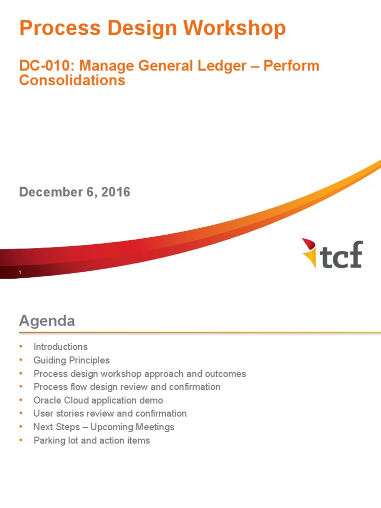 Business Process Design Workshop - Finance - Consolidations - v1 | PDF ...