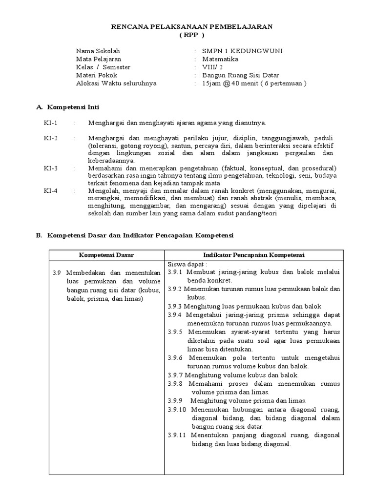 RPP Bab 9 BRSD | PDF