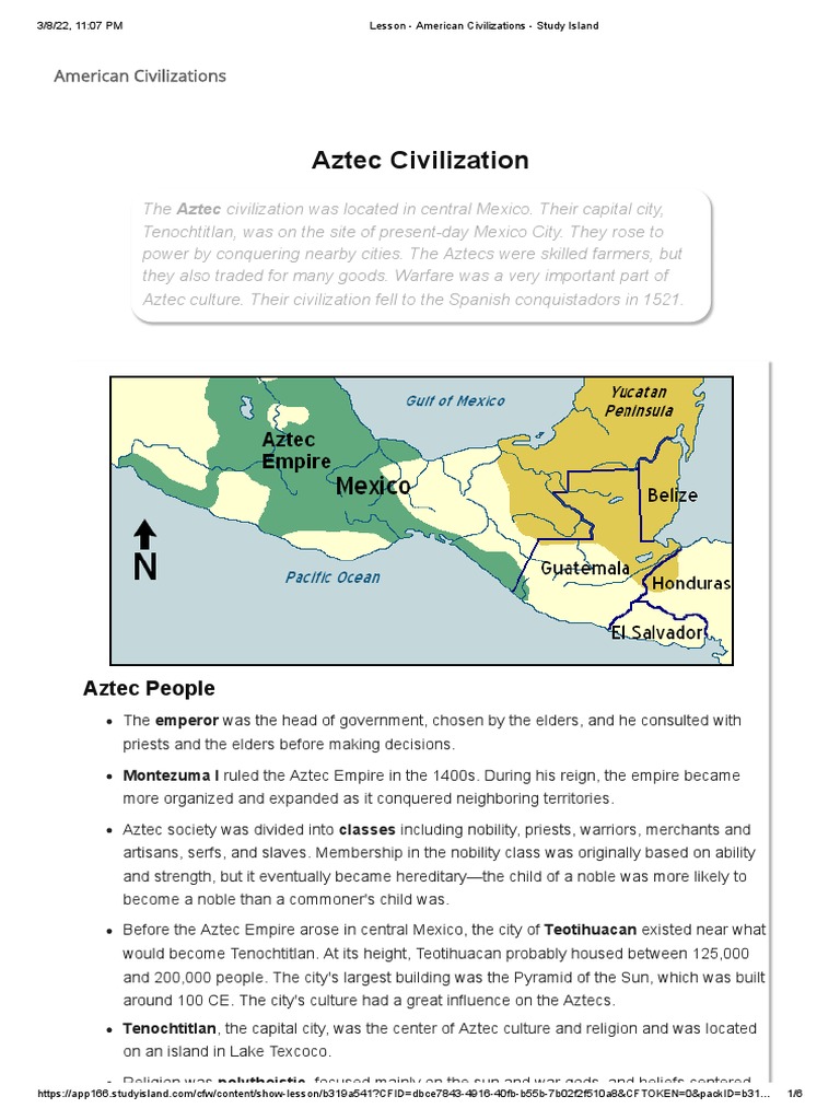 Lesson - American Civilizations - Study Island | PDF | Inca Empire ...