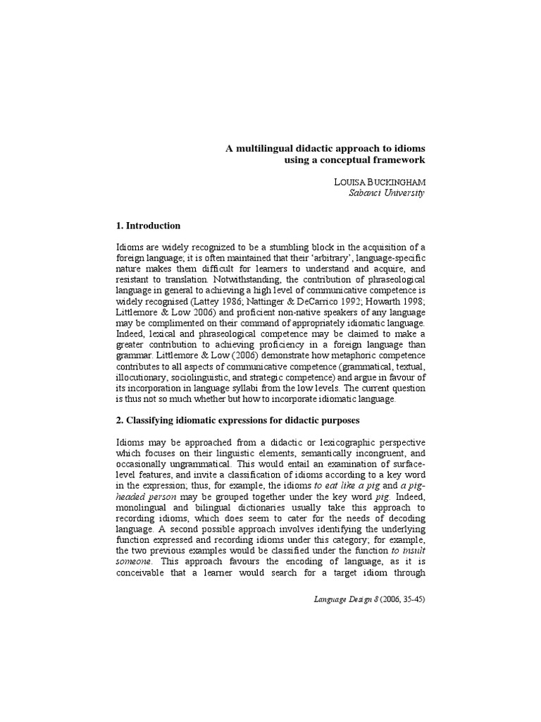 2 Louisa Multilingual LD8 | PDF | Idiom | Metaphor