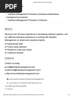 Interface Management Plan | PDF | Project Management | Interface ...