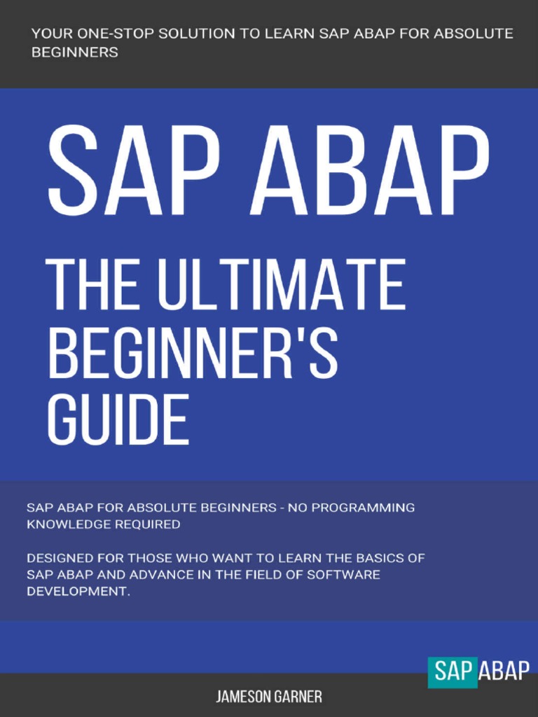 Sap Abap Ultimate Beginner Guide Pdf Control Flow String Computer Science