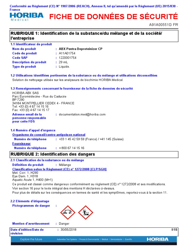 A91a00551gfr Deproteinizer CP | PDF | Déchets | Ventilation (Architecture)