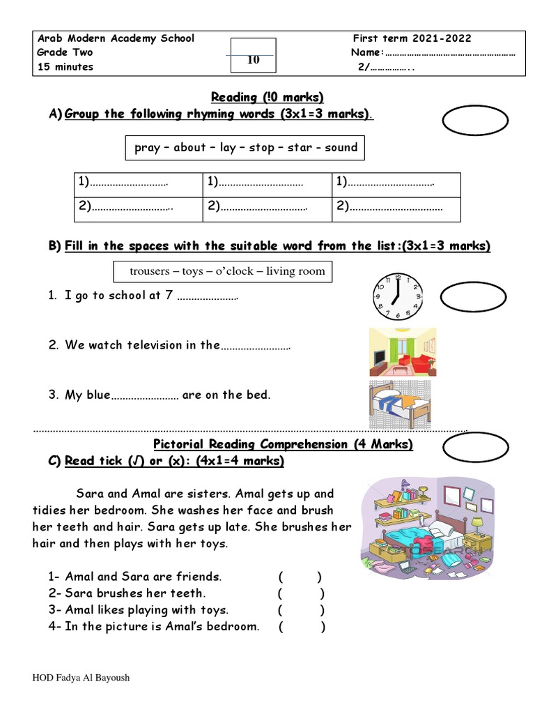 Summative Assessment Grade 2 | PDF | Language Mechanics | Human ...