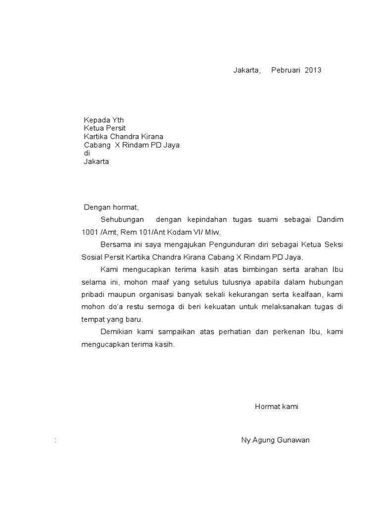 Surat Surat Persit Baru 2012 | PDF