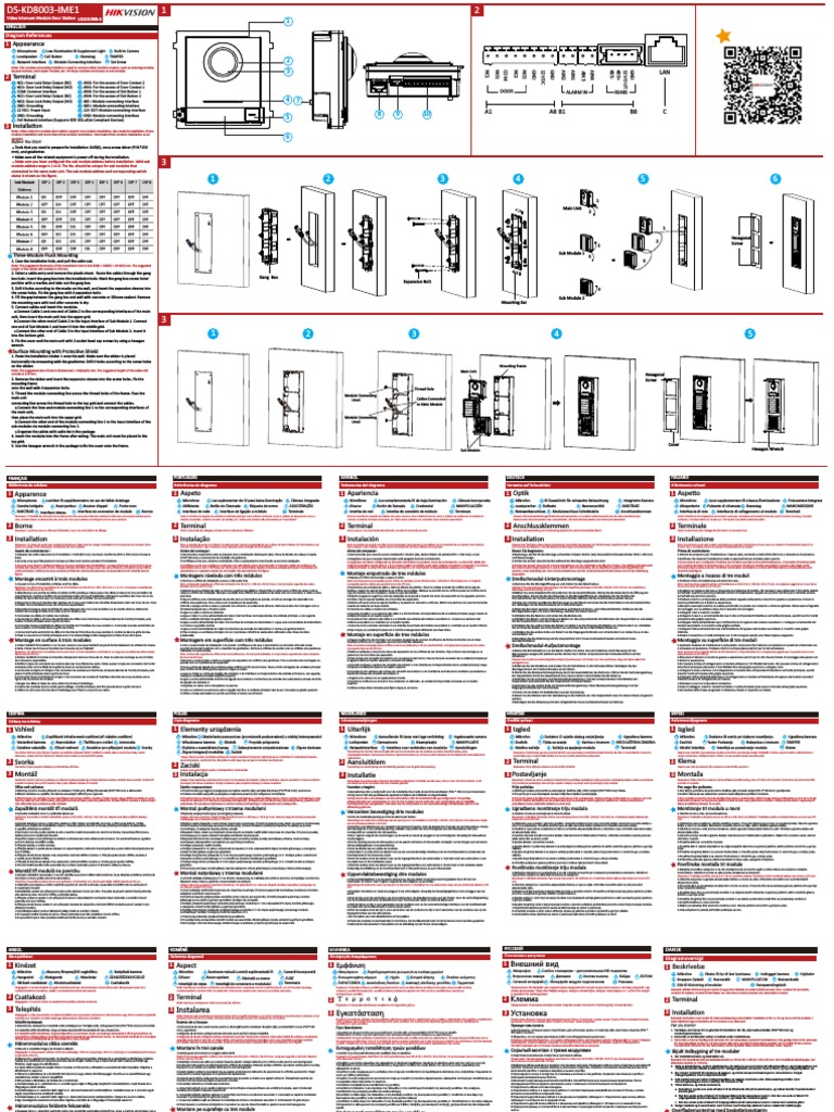 UD20199B A Baseline Video Intercom Main Unit Quick Start Guide V2.2.3 | PDF | Screw | Metalworking
