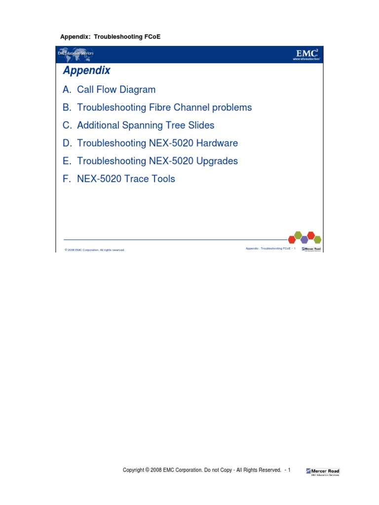 11 Appendix Troubleshooting FCoE | PDF | Telecommunications Standards | Computer Hardware