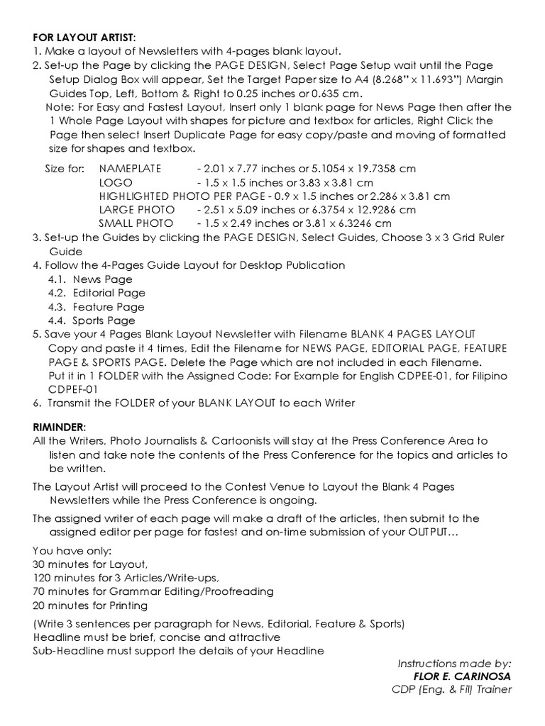 Collaborative Desktop Publishing (CDP) Layout Artist Guide | PDF | Page Layout | Mass Media
