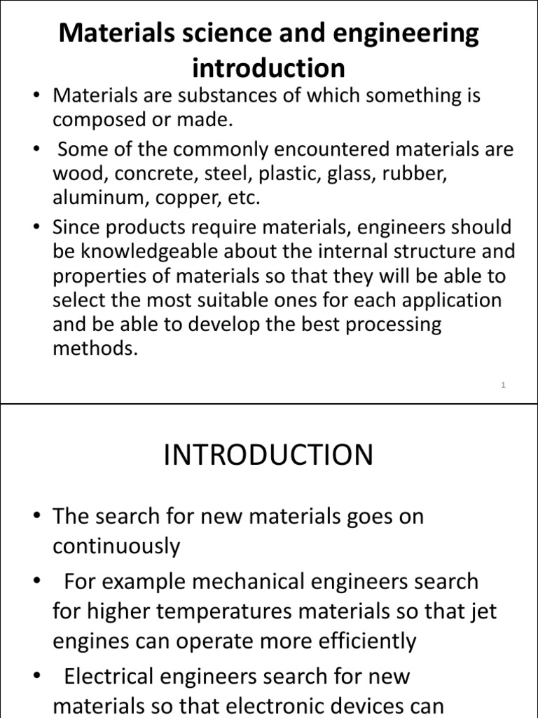 Materials Science and Engineering Introduction | PDF | Materials ...