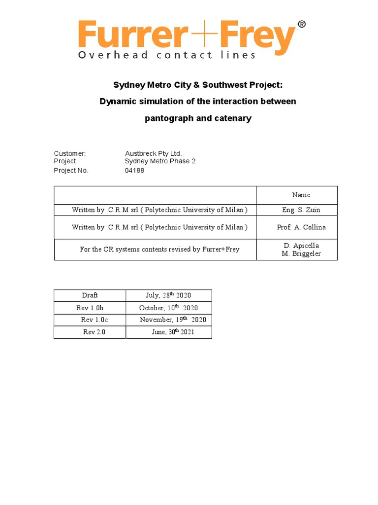 Sydney Metro City Southwest Project Simul R2.0 | PDF | Mechanics | Mechanical Engineering
