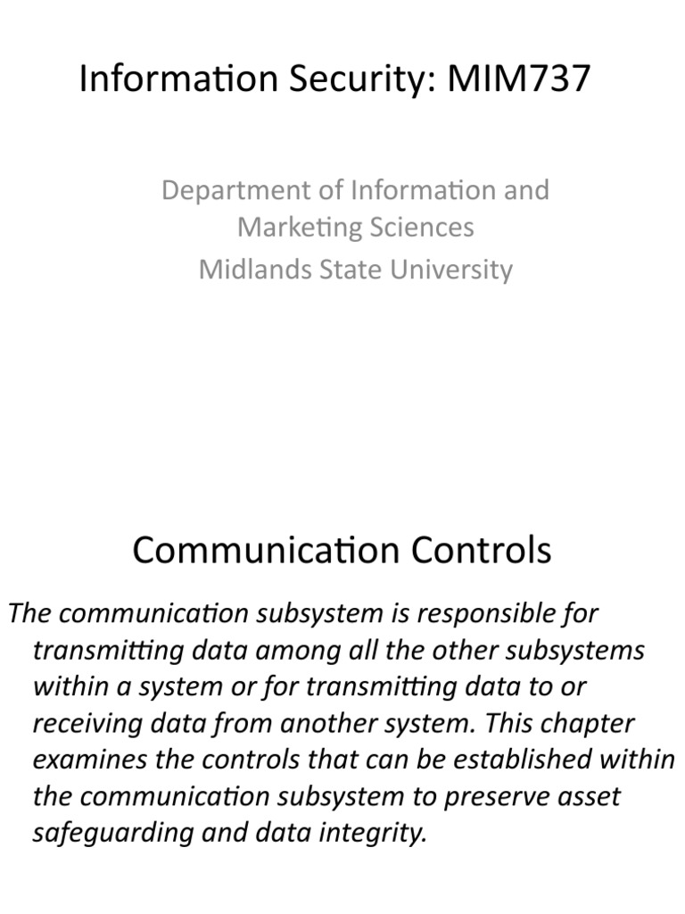 Communication Controls | PDF