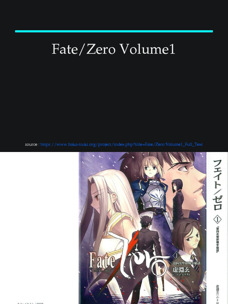 Fate Zero - Volume 01 - The Untold Story of The Fourth Holy Grail War ...