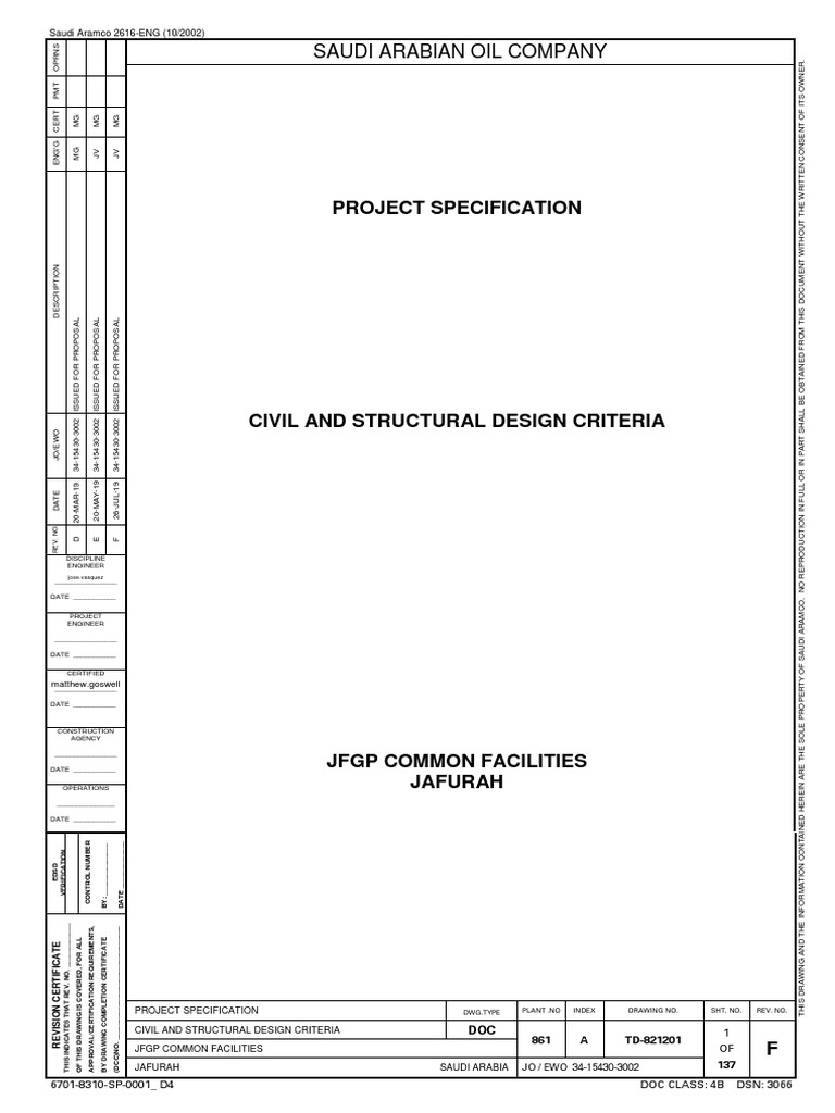 t821201001pf - Civil and Structural Design Criteria | PDF | Engineering ...