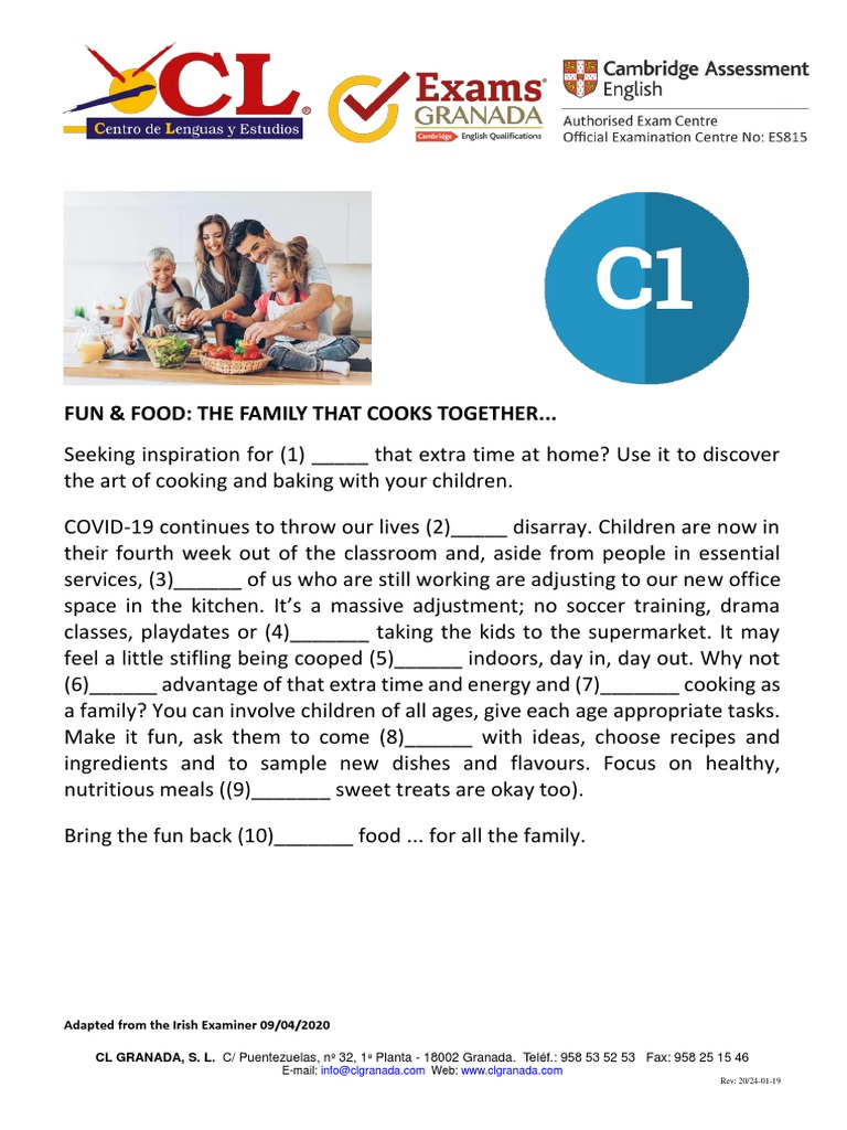 c1 Advanced Food and Fun | PDF