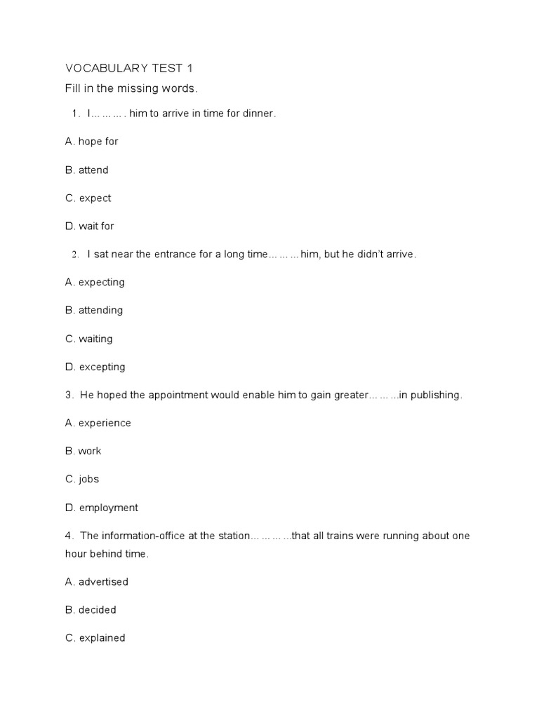 Exercise 1 - Vocabulary | PDF | Meteorology | Physical Geography