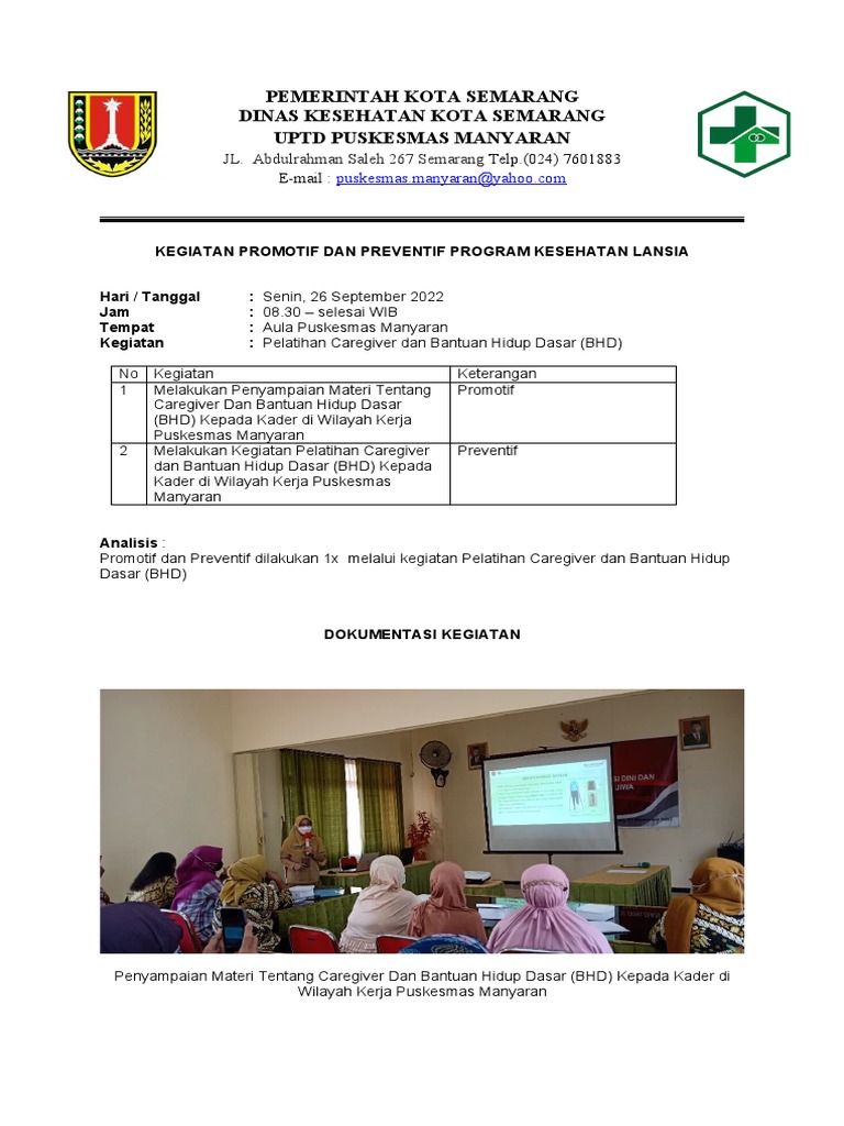 Upaya Promotif Dan Preventif Kesehatan Lansia | PDF